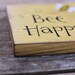 Be Happy Small Wood Sign With Bee Primitive Wood Sign for Spring - Etsy ...