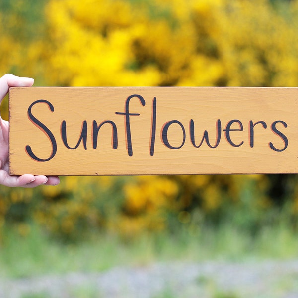 Sunflower Wood Sign - Etsy