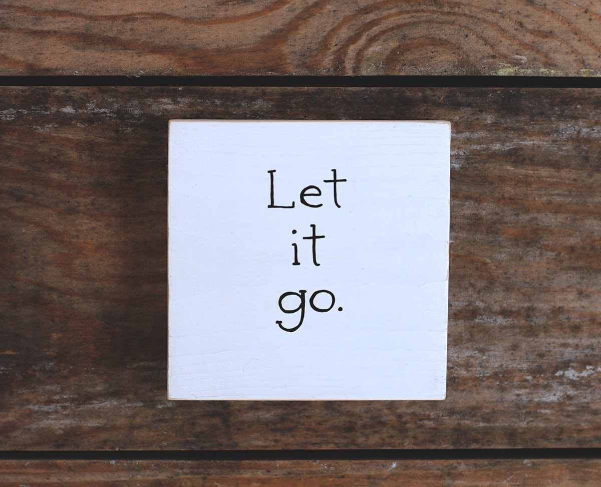 Custom Shelf Sitter Let it Go Sign Office Desk or Tiered | Etsy