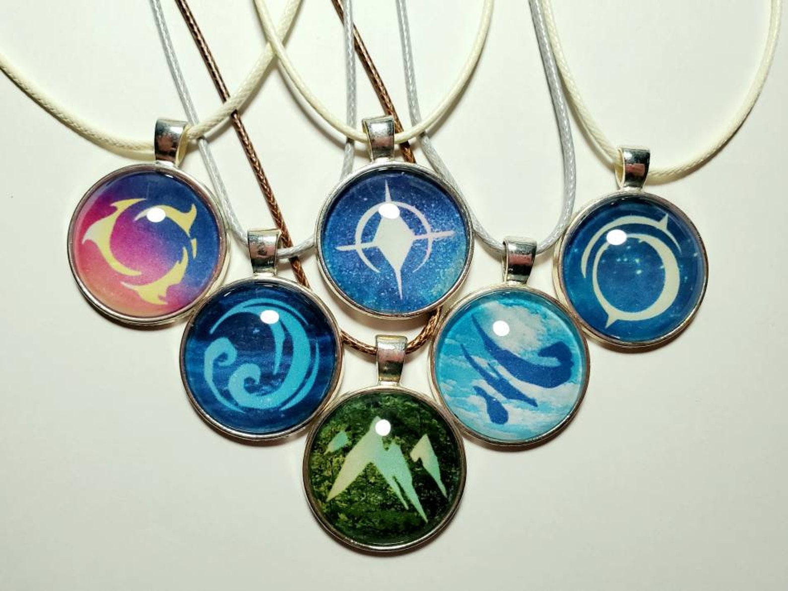 The Dragon Prince Necklace Set of 6 Rune Symbol Jewelry | Etsy