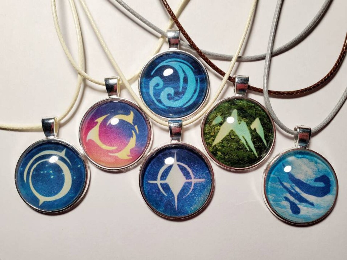 The Dragon Prince Necklace Set of 6 Rune Symbol Jewelry | Etsy