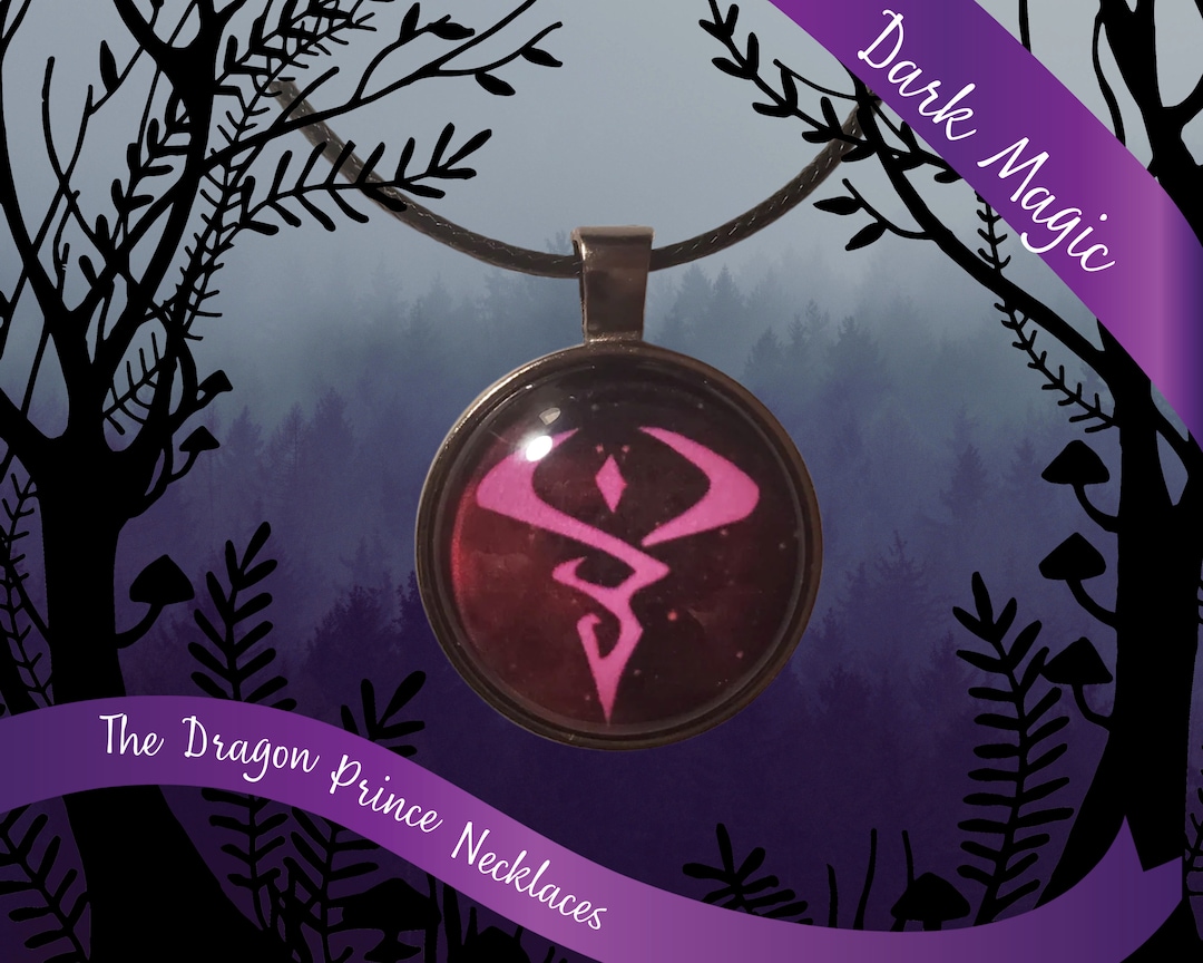 The Dragon Prince Dark Magic Pendant Necklace Claudia Viren Necklace - Etsy