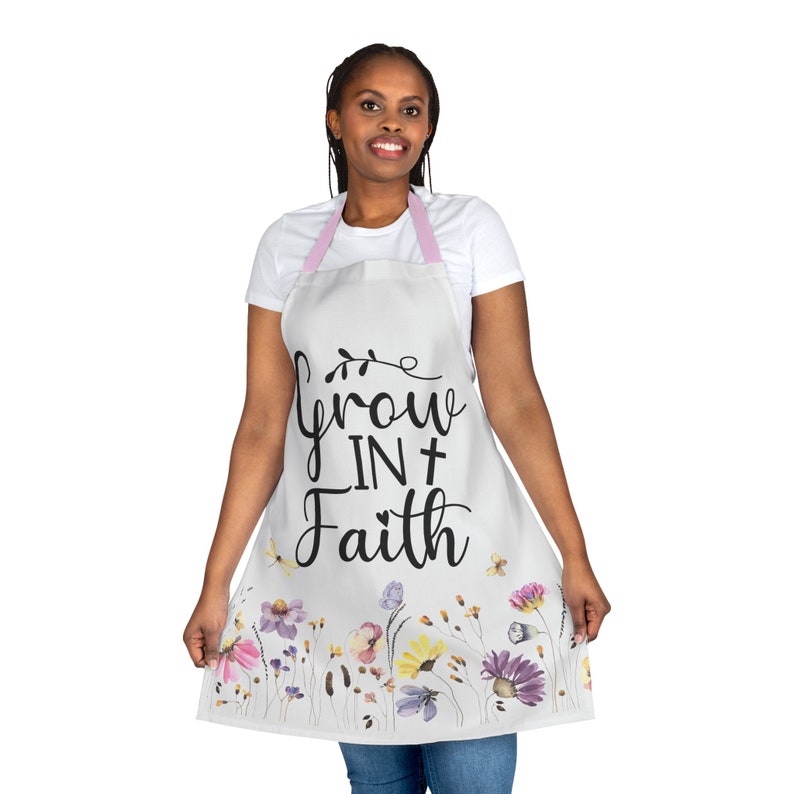 Grow in Faith Apron Affirmation Gift Christian Affirmation Apron With ...