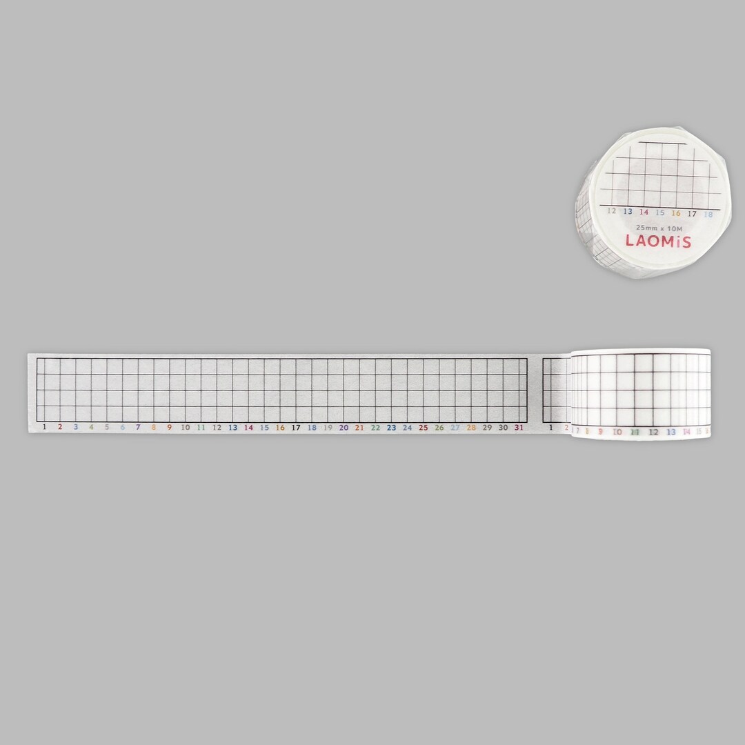 LAOMIS Japanese Colorful Monthly Chart Tracker Writable Washi Tape ...