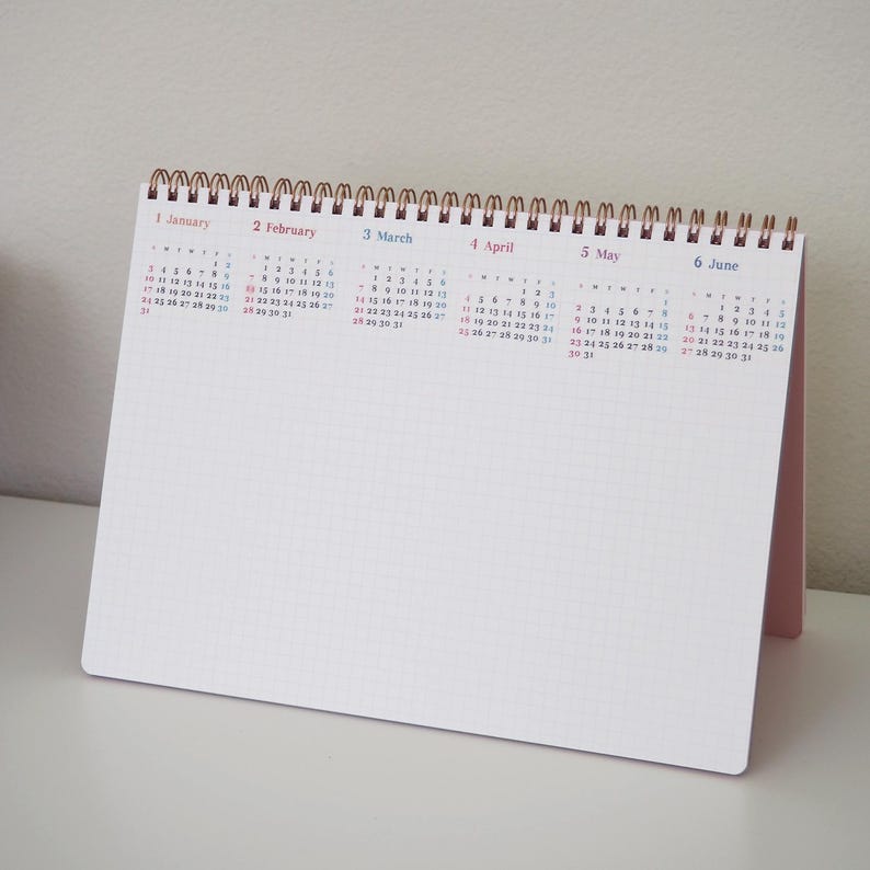 Japanese Washi Paper 28 Months Calendar ( Sunday Start) Small Stickers ...