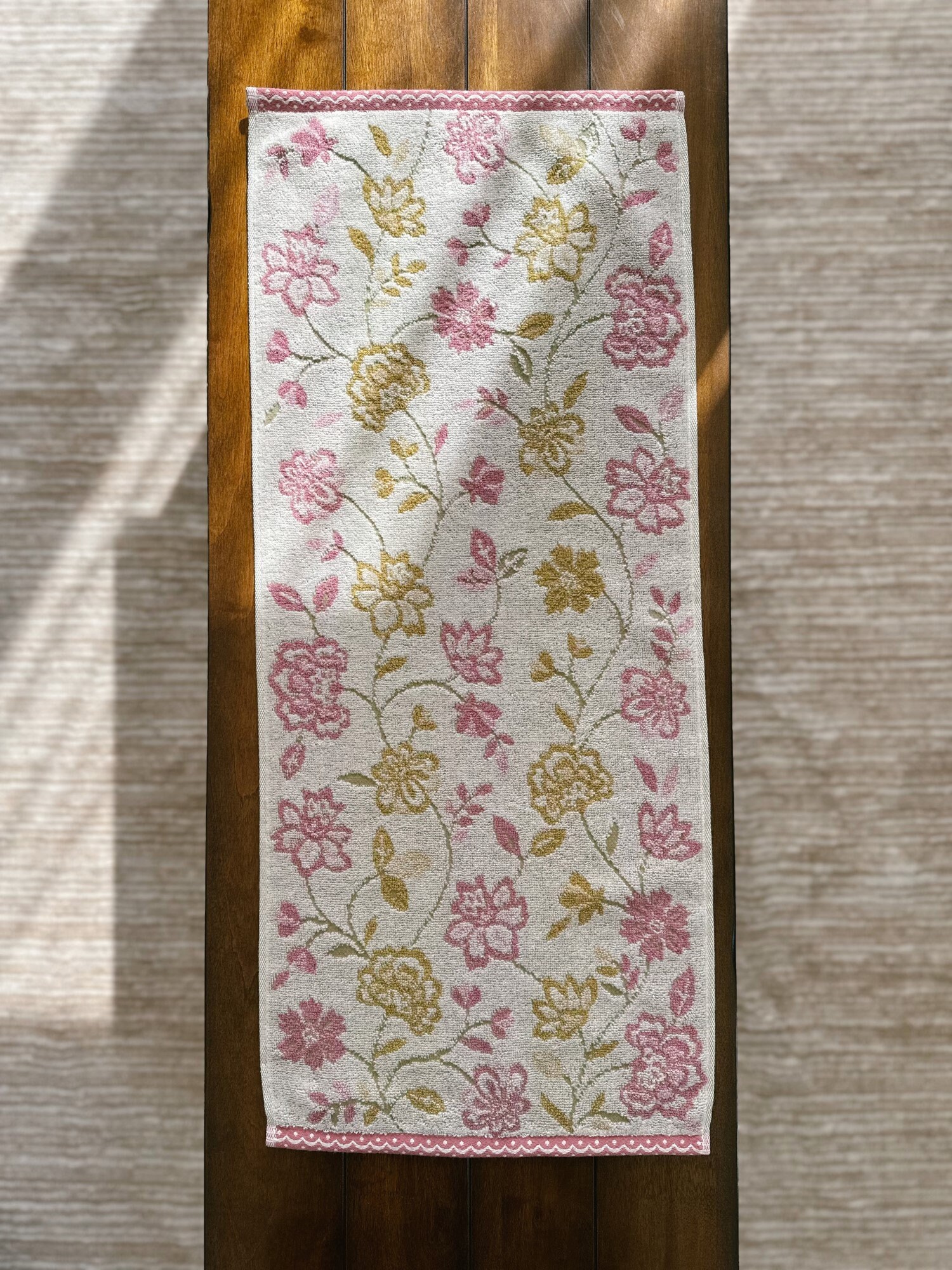 2 Pack, 100% Cotton Retro Calico Floral Pattern Guest Towels, Hand ...