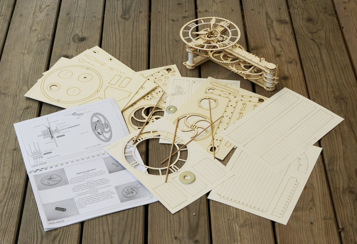 UNDECIMUS a Paper and Cardboard Clock Kit. - Etsy UK