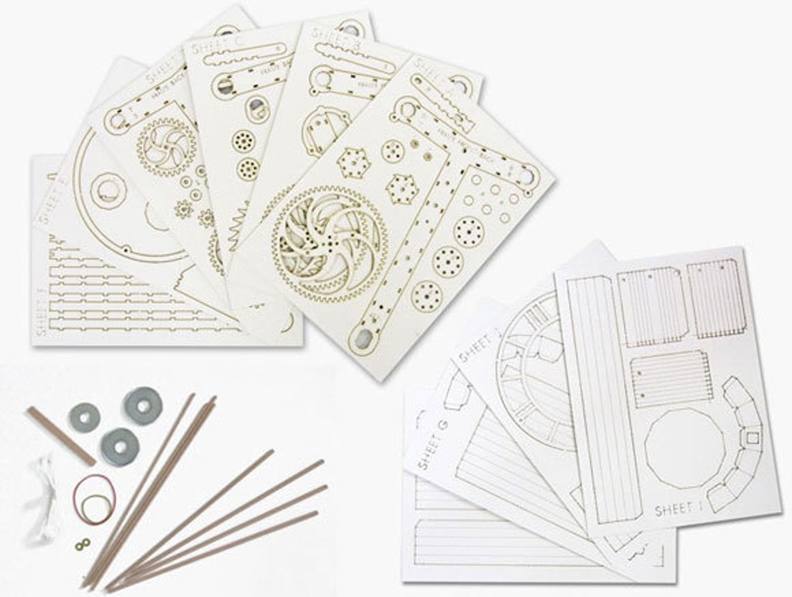 UNDECIMUS a Paper and Cardboard Clock Kit. | Etsy