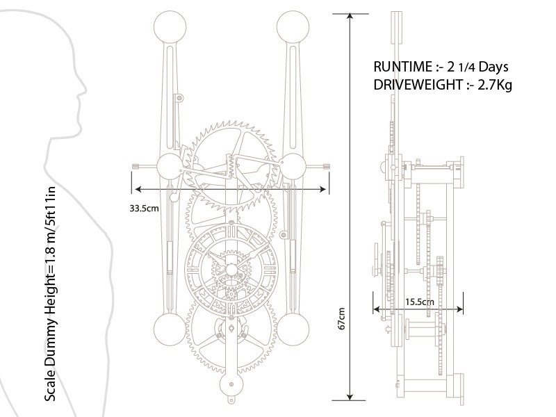 SEXTUS Wooden Clock Kit - Etsy Canada