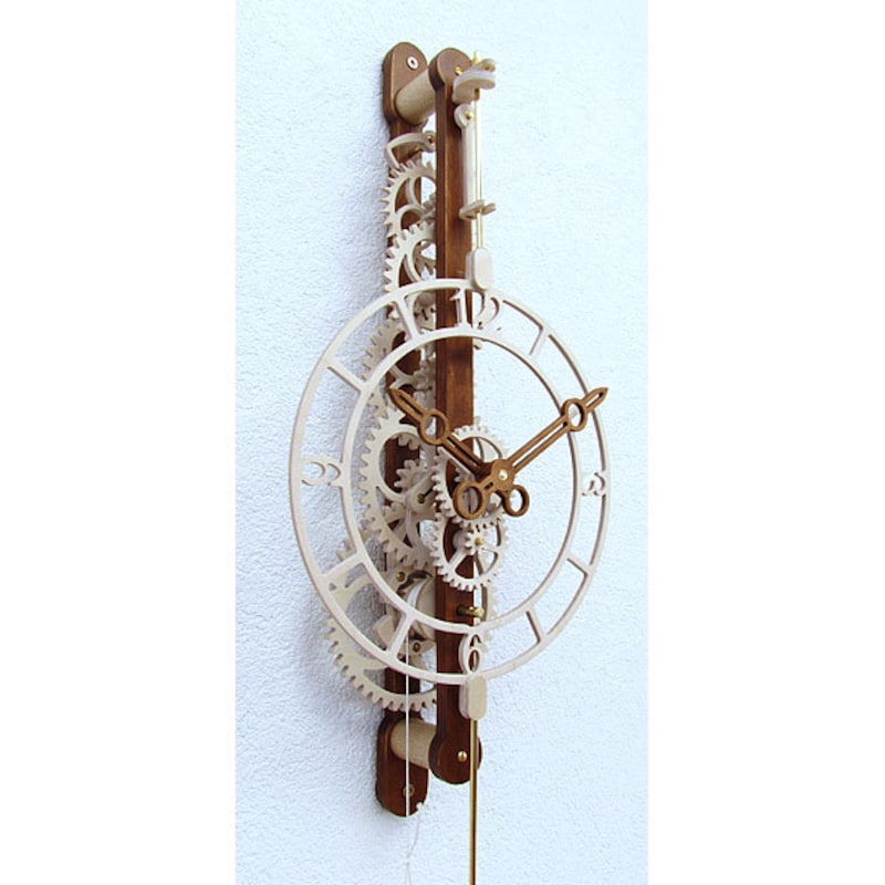 Wooden Gear Clock Kit - Etsy