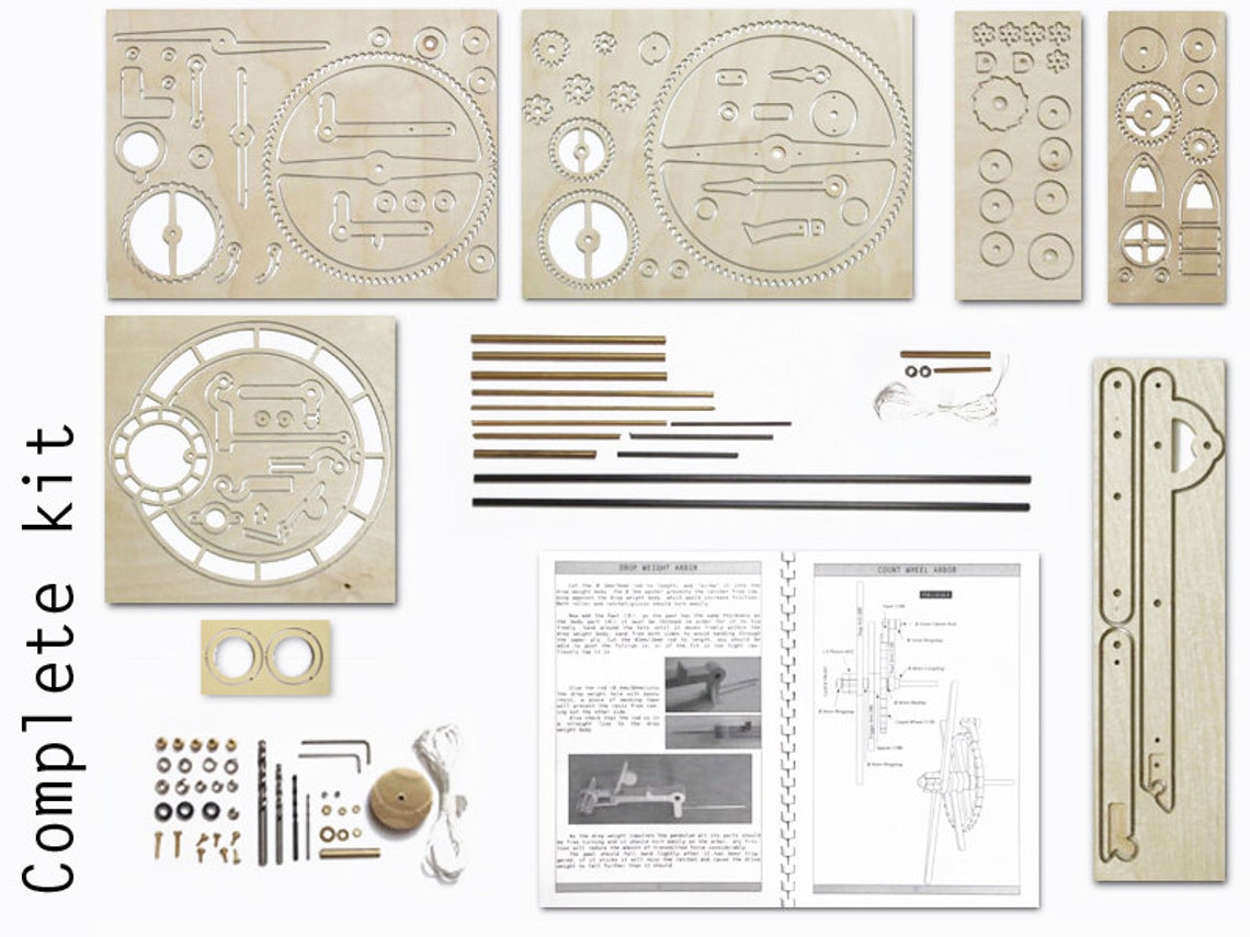 NONUS Wooden Clock Kit - Etsy
