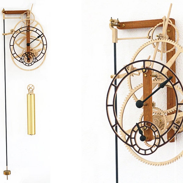 Wooden Gear Clock Kit - Etsy
