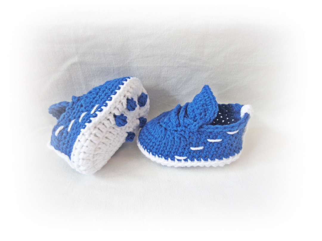 Crochet Baby Blue Soccer Shoes, Baby's First Cleats, Baby Sports ...