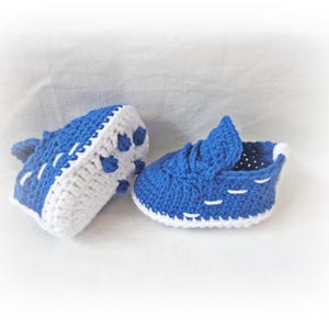 Crochet Baby Blue Soccer Shoes, Baby's First Cleats, Baby Sports ...