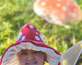 Crochet Knit Mushroom Hat Beanie Toadstool Hat - Etsy