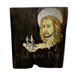 Unique, Spiritual, Christian! Painting, Oil on Grained Wood, Jesus ...