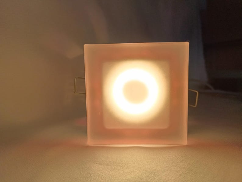 Murano Glass Spotlight, Mizar Luce, Square Frost Incasso Soft - Etsy