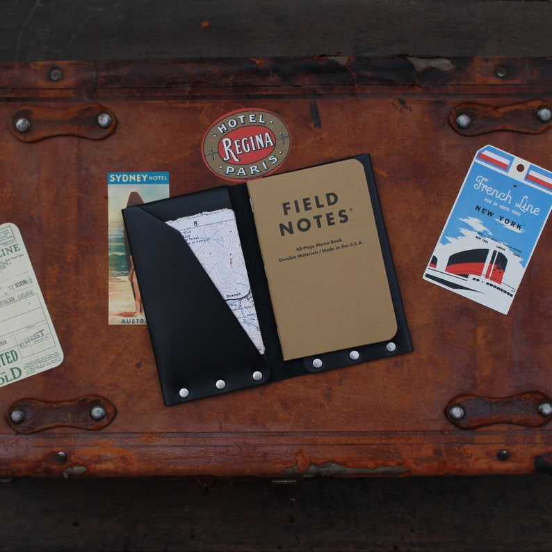 Leather Travel Journal Leather Journal Cover Field Notes - Etsy