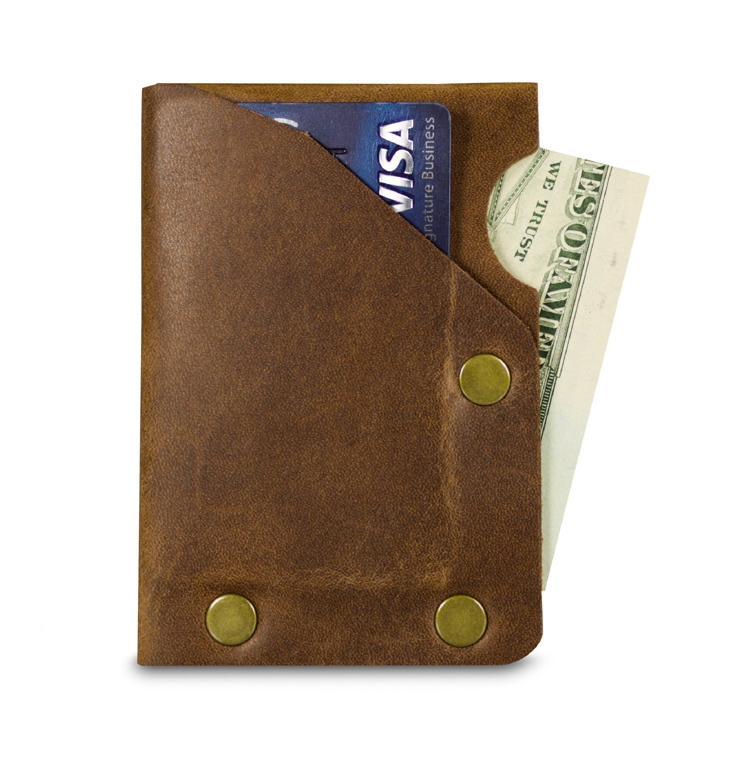 Leather Front Pocket Wallet Leather Minimalist Wallet | Etsy