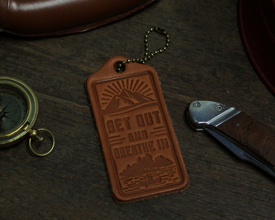 Leather Luggage Tag Travel Gift Retirement Gift Adventurer Gift Baggage ...