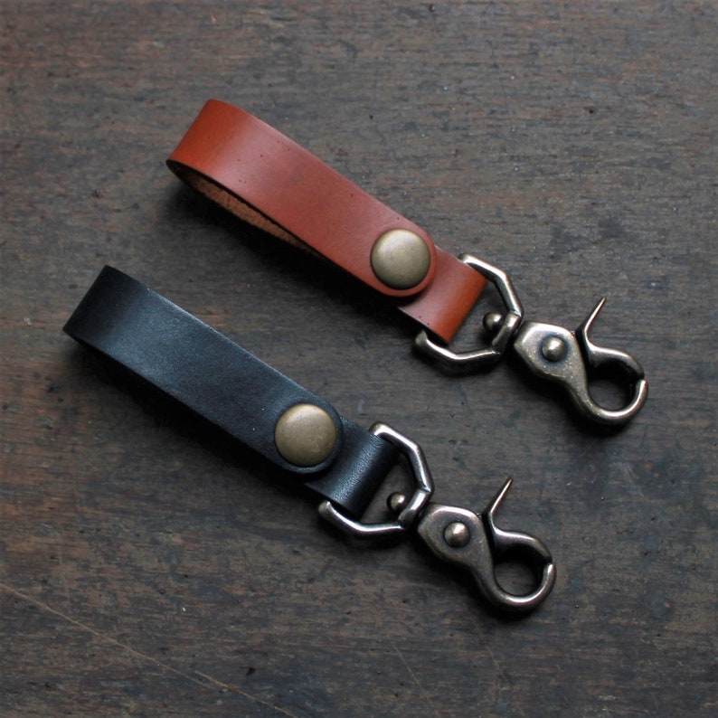 Leather Key Fob Leather Key Holder Leather Key Chain | Etsy