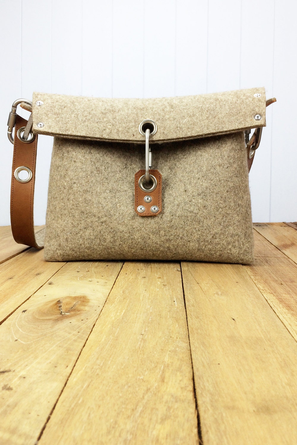 Felt Handbag With Fold Over Top Womans Purse Felt Clutch - Etsy Israel