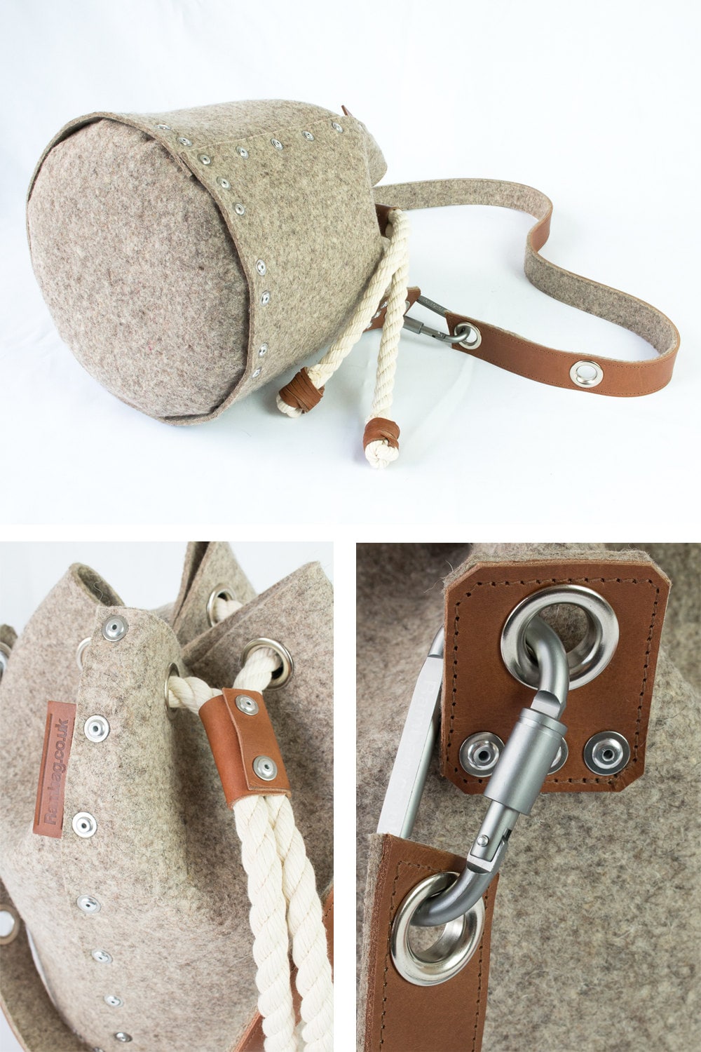 Wool Felt Bucket Bag Felt Duffle Bag Duffle Satchel / Felt | Etsy