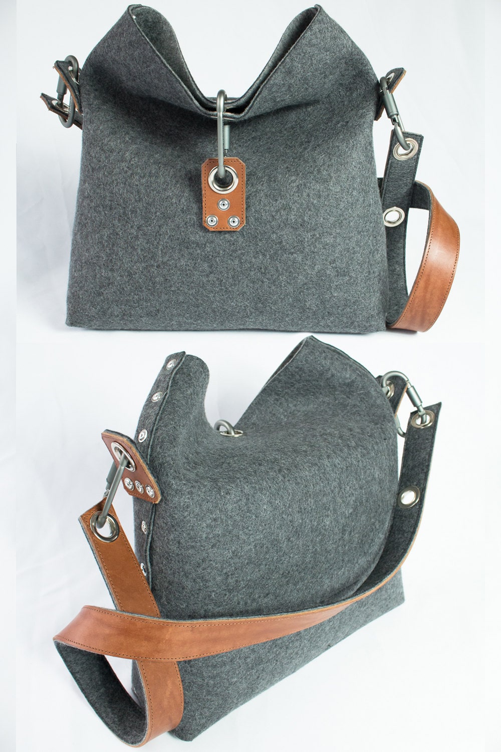 Felt Handbag With Fold Over Top Felt Bag Womans Purse Felt - Etsy UK