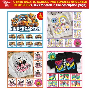 Back to School PNG Bundle, Kindergarten, Pre-k, First, Second, Third ...