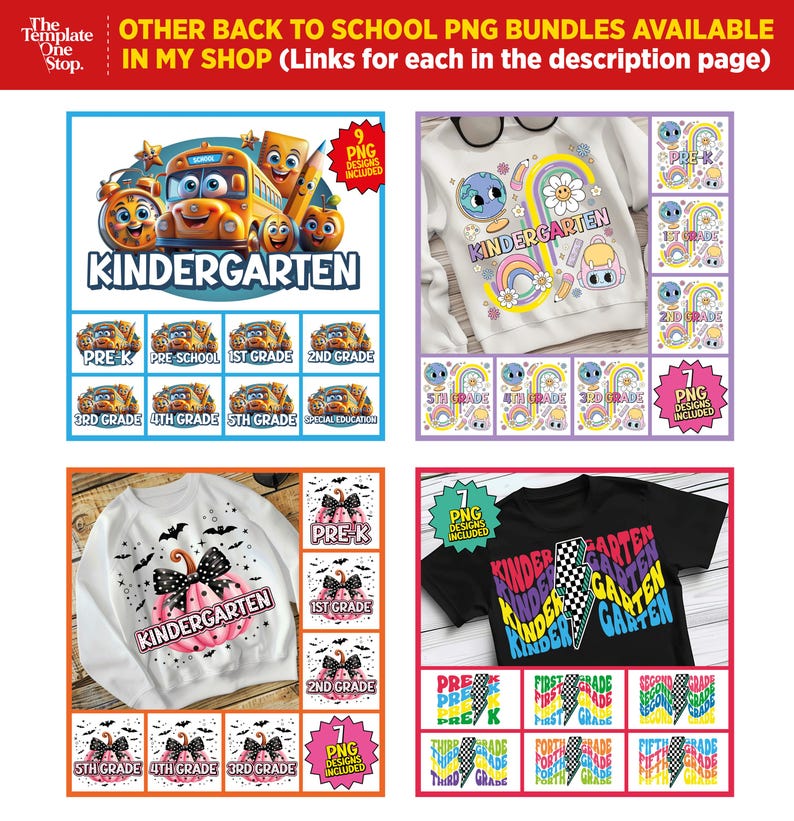 Back to School Bundle, Kindergarten, Pre-k, First, Second, Third ...