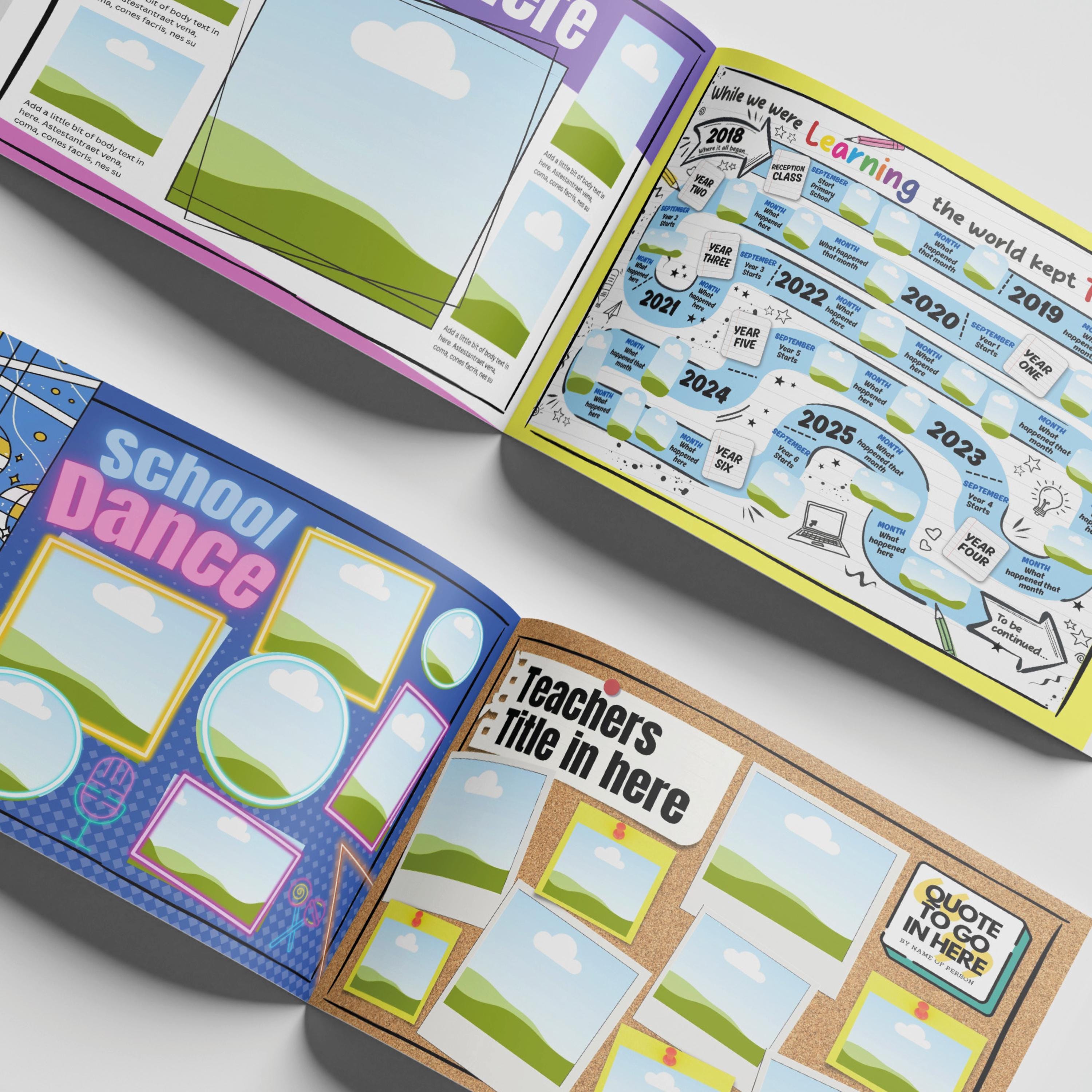 School Yearbook Sketchbook Style, Elementary School Yearbook, Primary ...