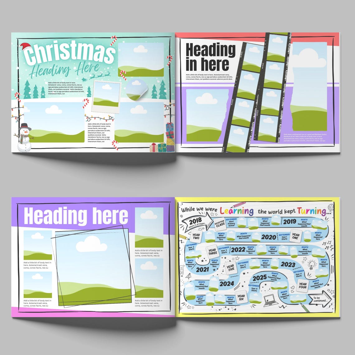 School Yearbook Sketchbook Style, Elementary School Yearbook, Primary ...