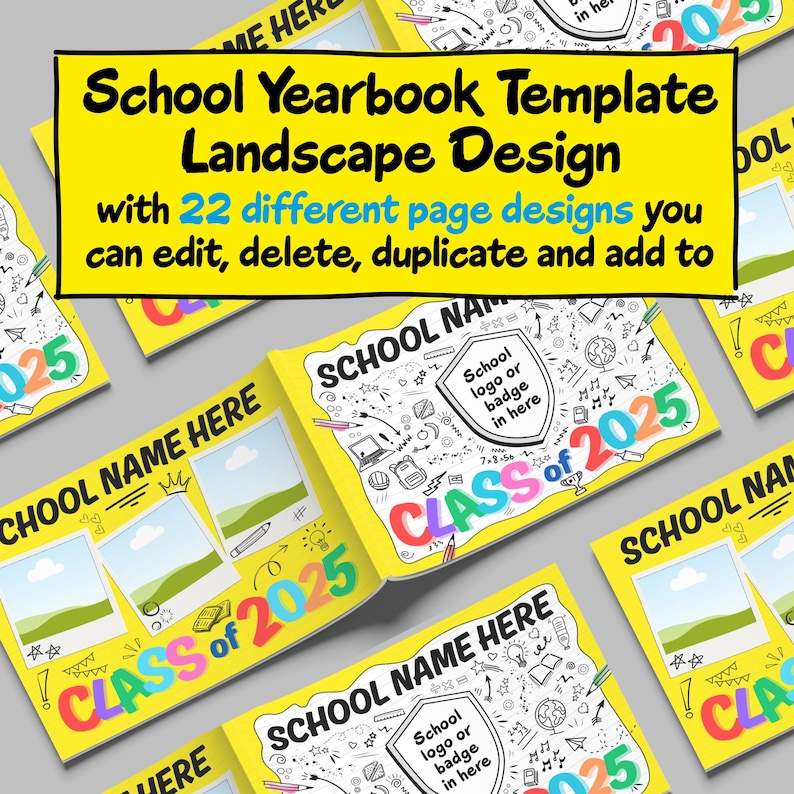 School Yearbook Sketchbook Style, Elementary School Yearbook, Primary ...