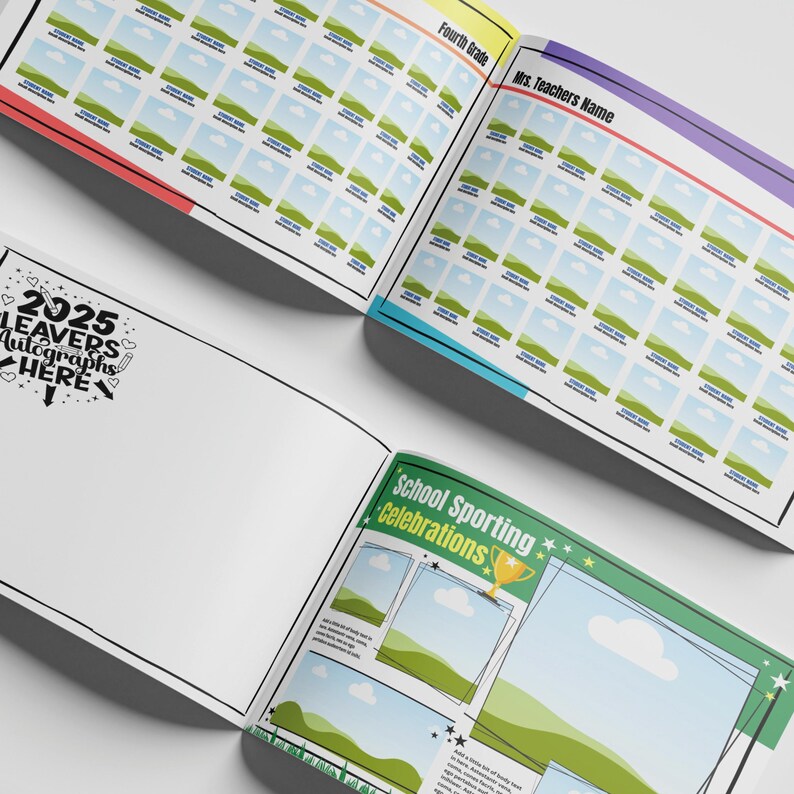 School Yearbook Sketchbook Style, Elementary School Yearbook, Primary ...