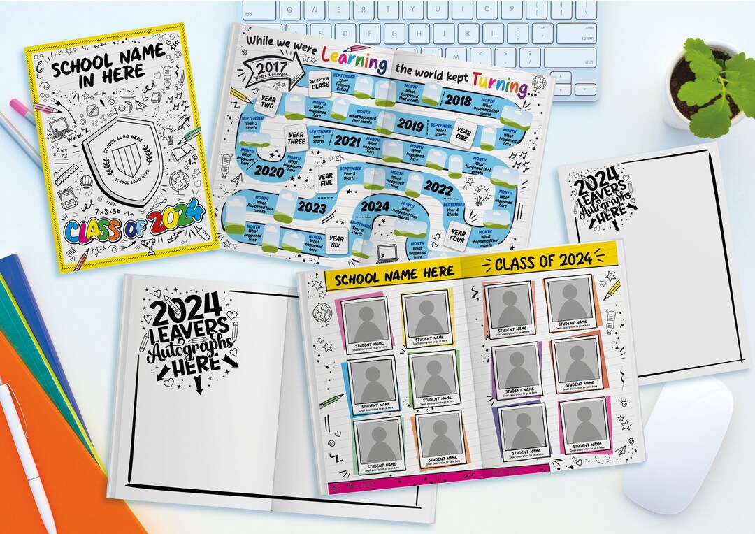 School Yearbook, Sketchbook Style Yearbook, Elementary School Yearbook ...