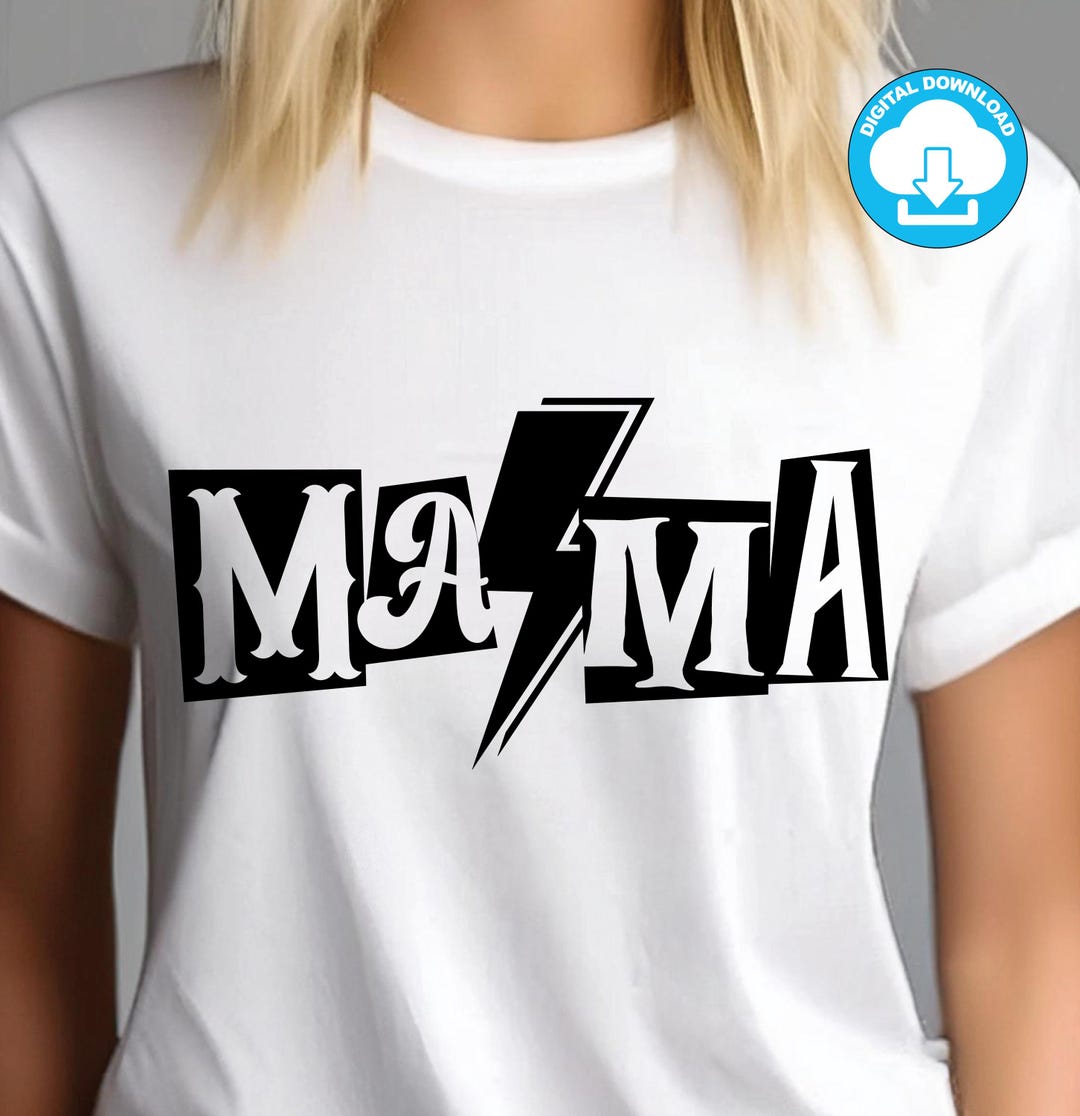 Mama Lightning Bolt PNG SVG, Mom Life Png, Mama PNG, Mama Svg, Mama ...