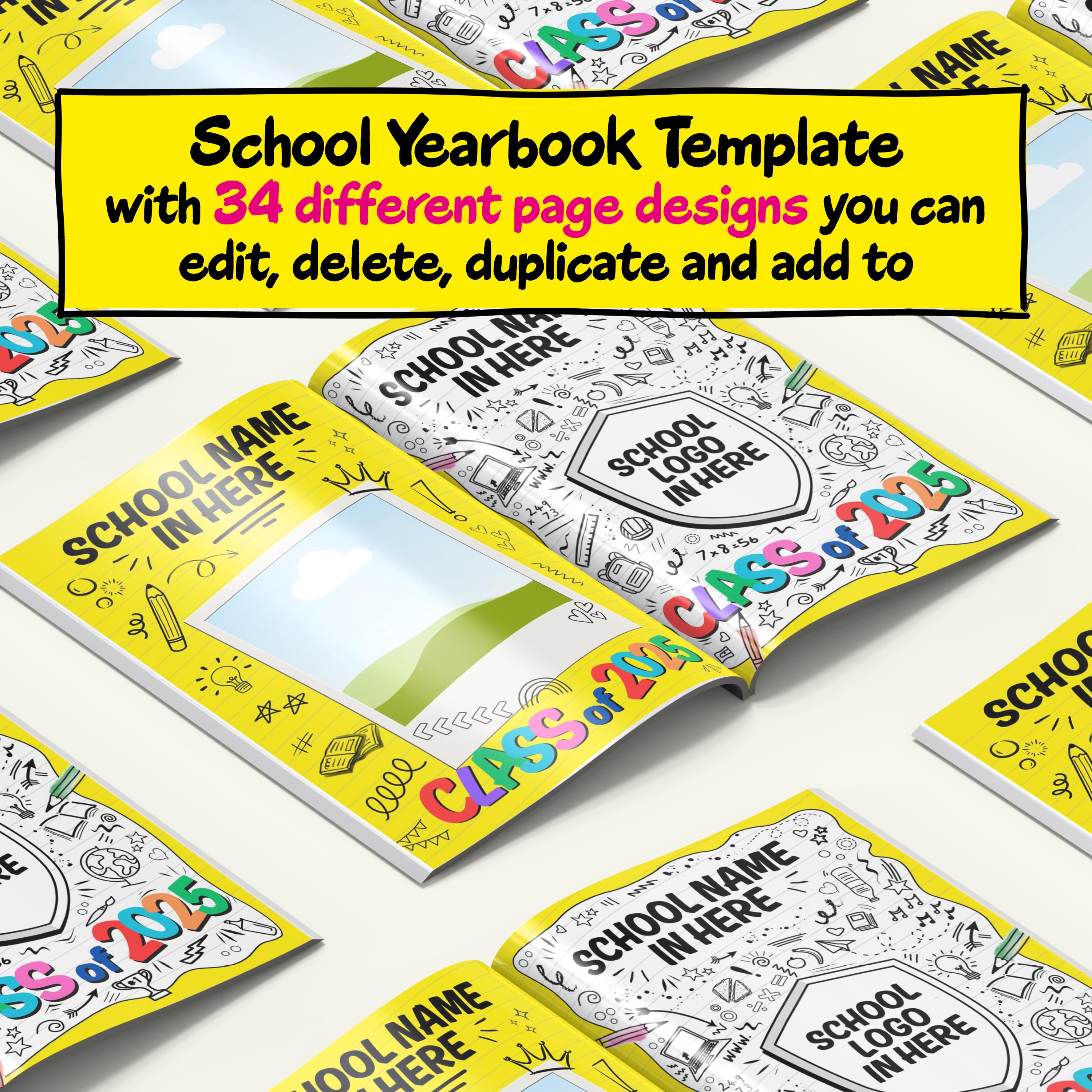 School Yearbook Sketchbook Style, Elementary School Yearbook, Primary ...