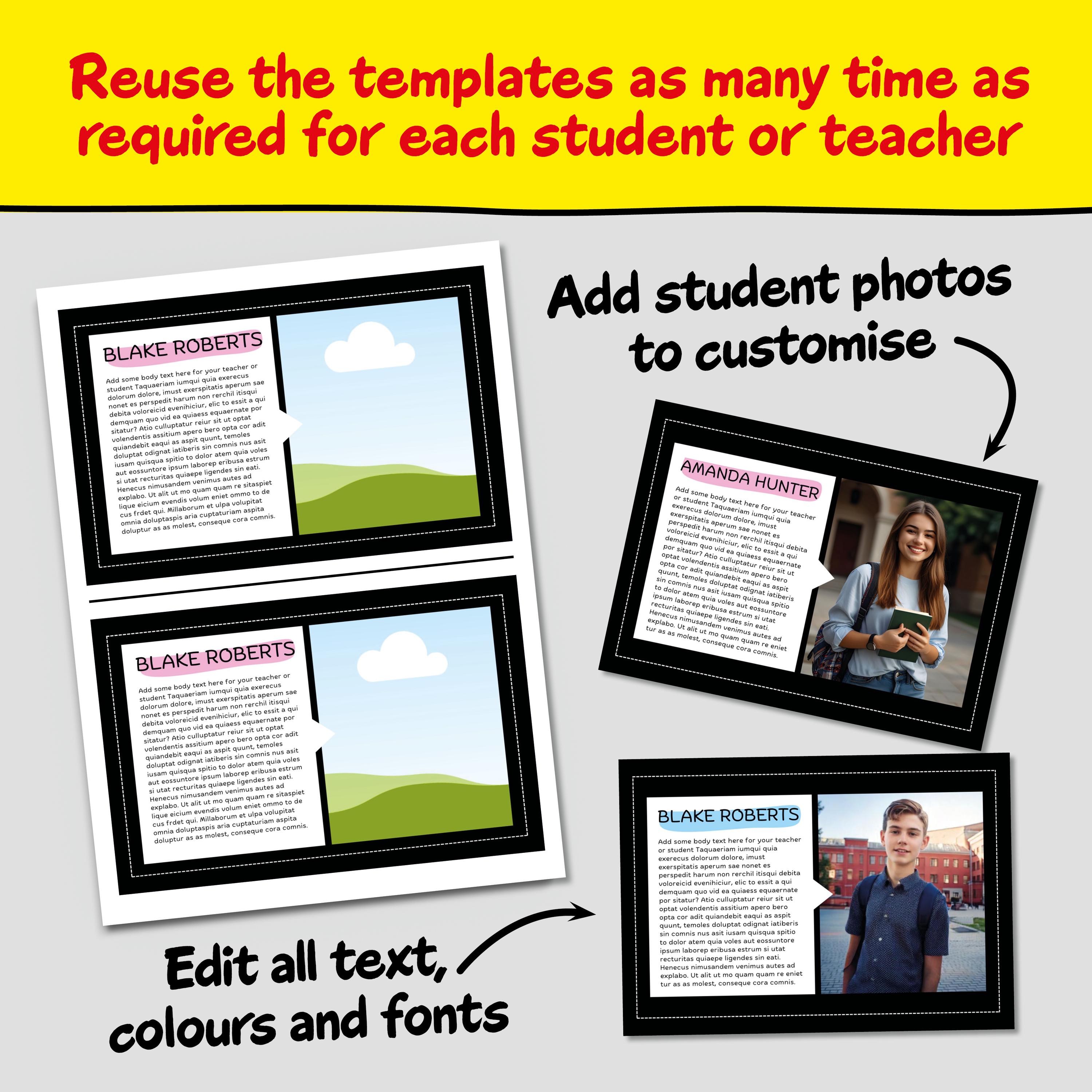 School Yearbook Half Page Ad Template, Editable Student Yearbook Ad ...