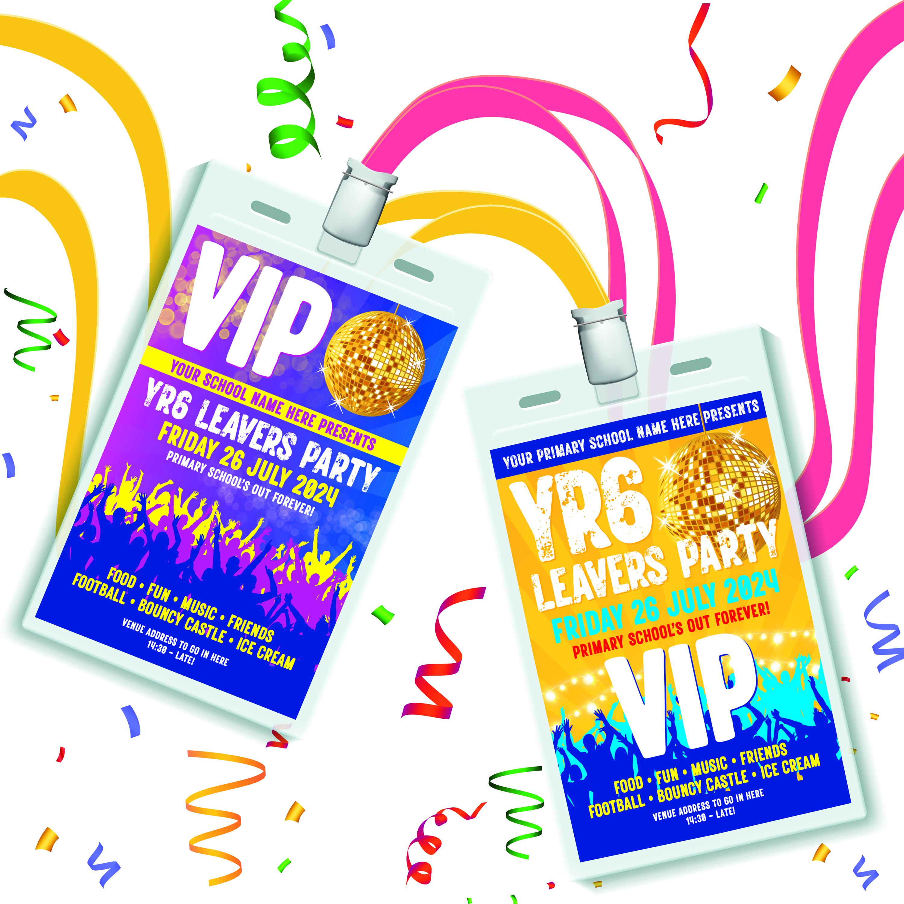 Editable A6 School Leavers Party Invitation, 2 Designs Included ...