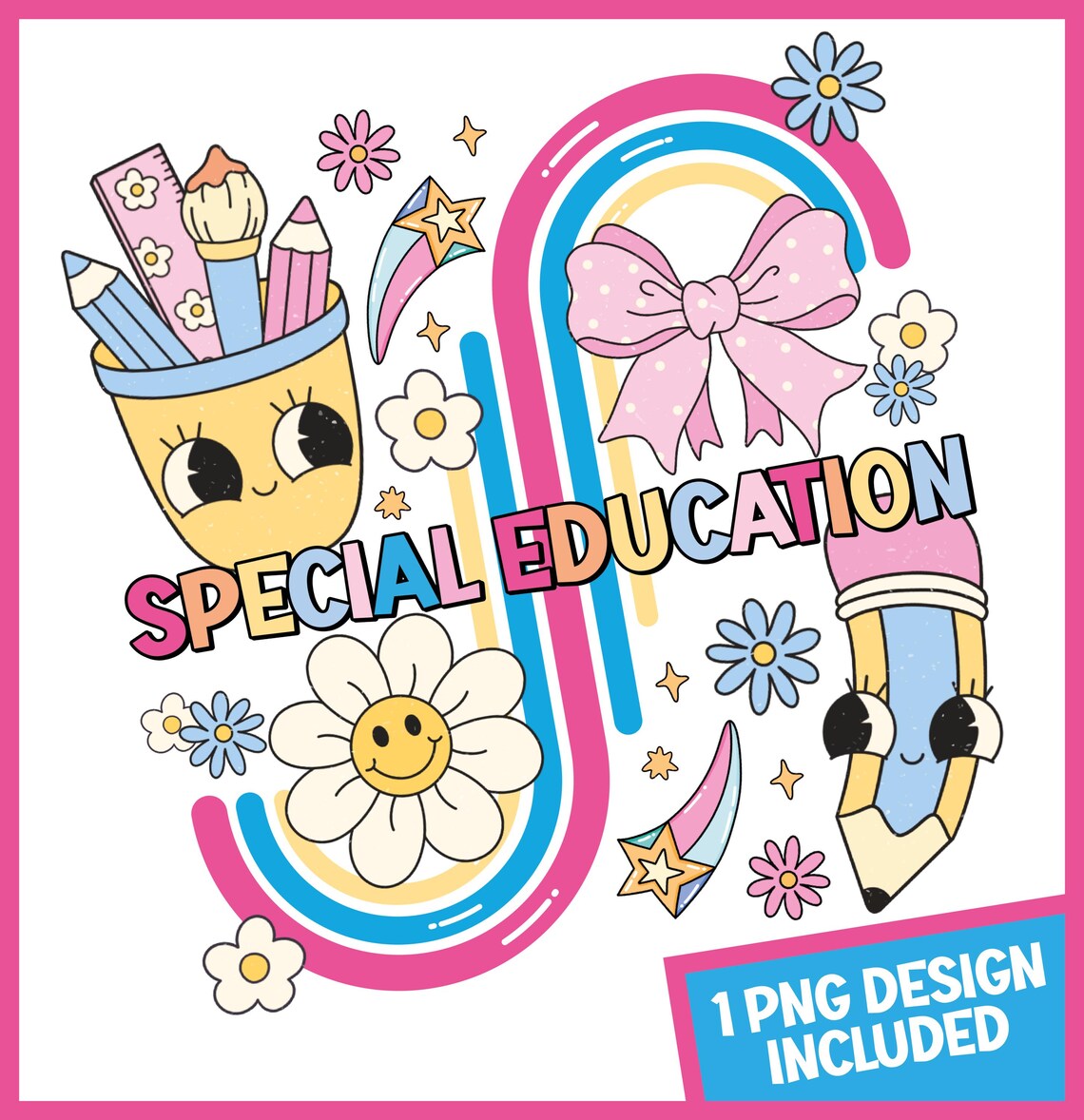 Back to School PNG, Special Education, 1 Design, First Day of School ...