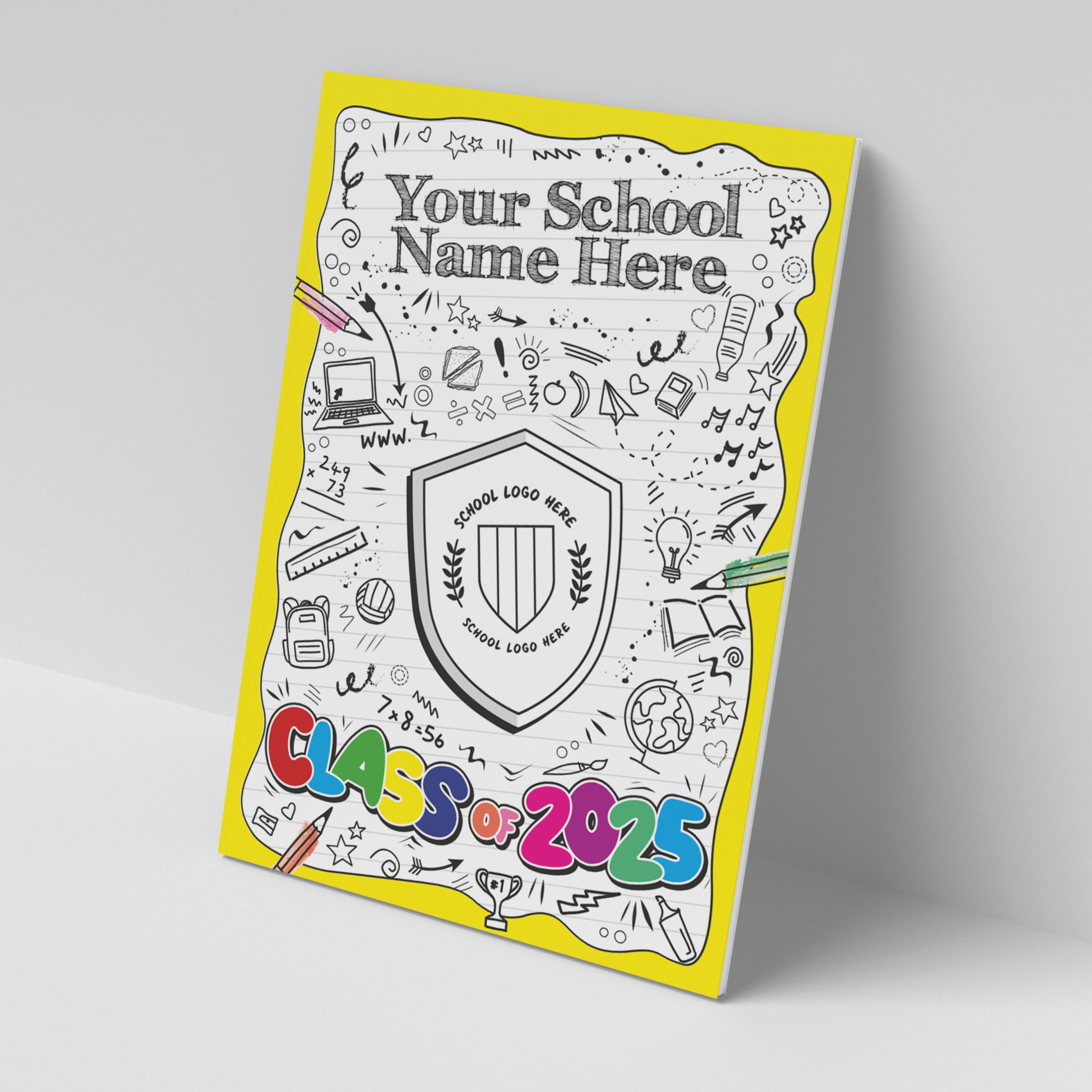 School Yearbook Cover 2025, Scrapbook Style Yearbook Cover, Elementary ...