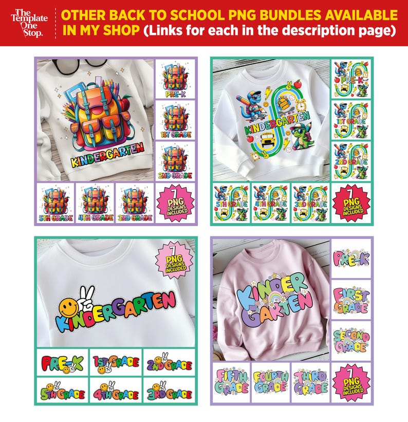 Back to School Bundle, Kindergarten, Pre-k, First, Second, Third ...