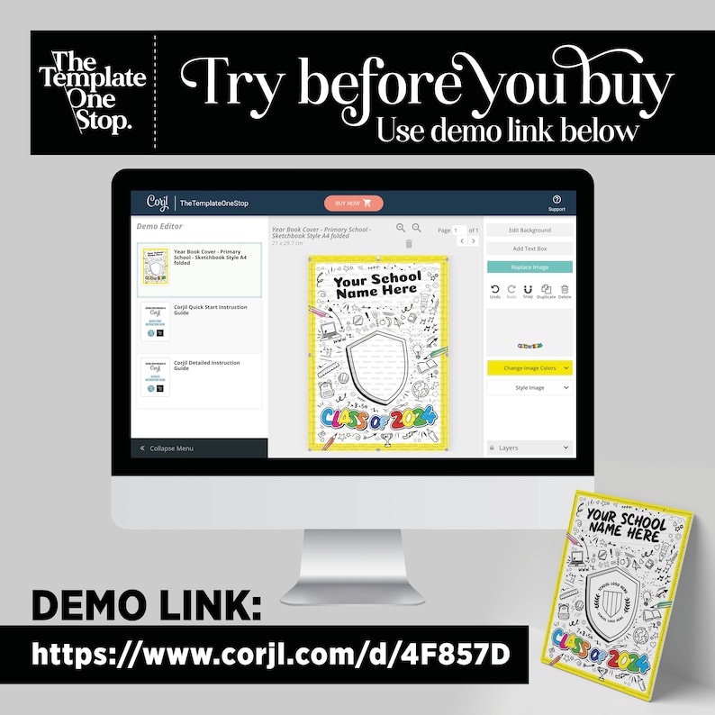 School Yearbook Cover 2024, Sketchbook Style Yearbook Cover, Elementary ...