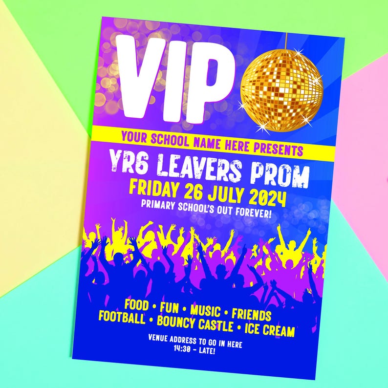 Editable A5 Prom Invitation, 2 Designs Included, Digital Download ...