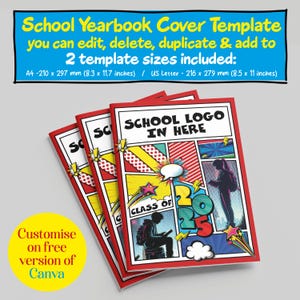Comic Book Yearbook Template - Etsy