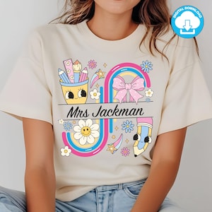 Editable Teacher Gift Printable | Custom Name Art | Cute Digital ...