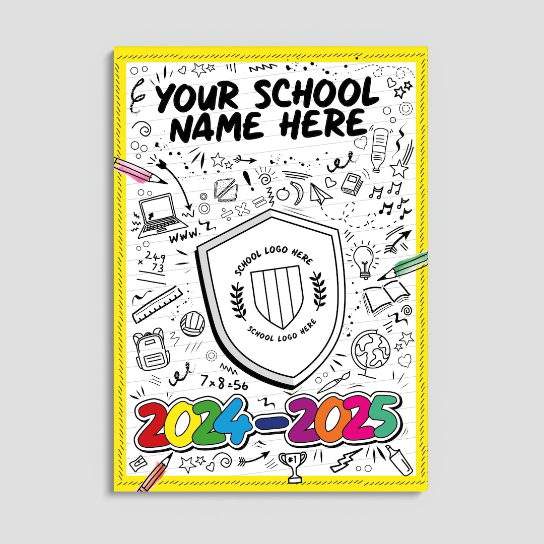 School Yearbook Cover 2024 - 2025, Scrapbook Yearbook Cover, Elementary ...