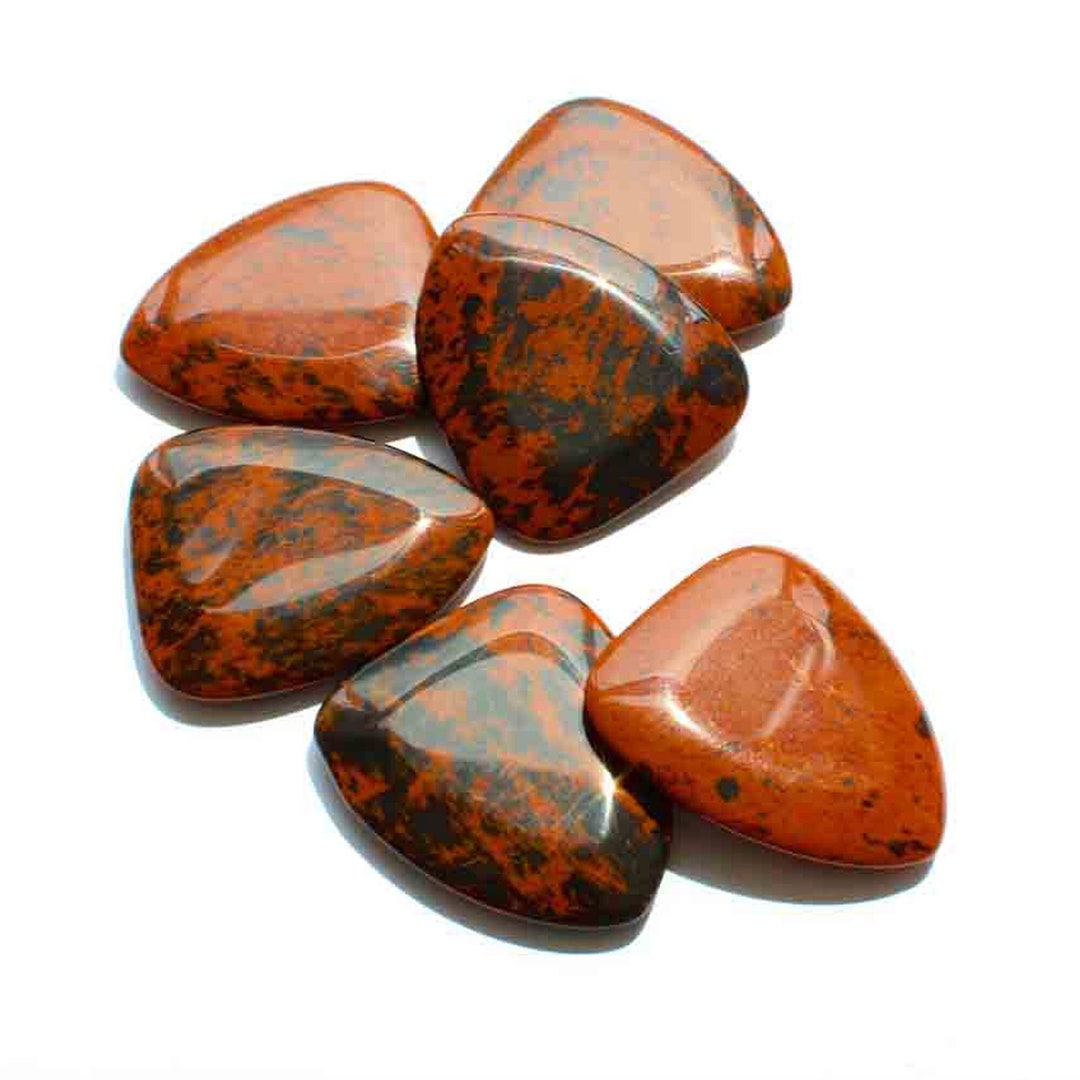 Mahogany Obsidian Guitar Pick - Boutique Guitar Plectrum - Timber Tones ...