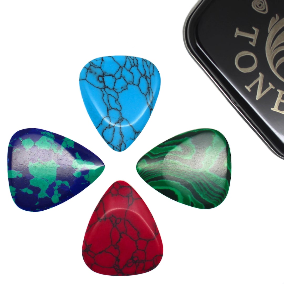Stone Guitar Picks Made From Reconstituted Stone and Resin - Etsy