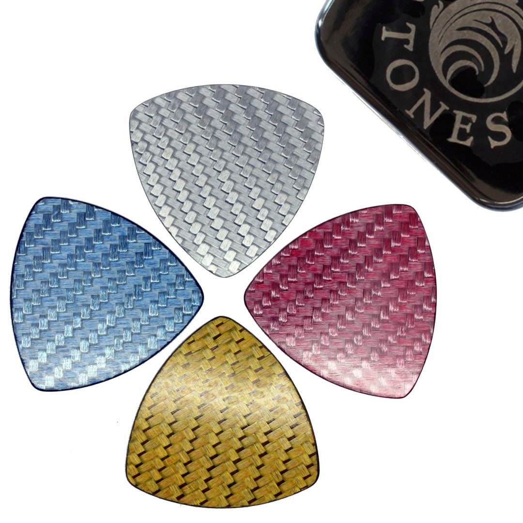 Carbon Fibre Gypsy Triangle Guitar Picks - 4 Different Thicknesses in a ...